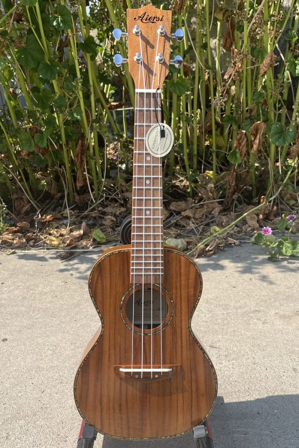 Pearl Inlaid Pili Koko Solid Curly Koa Concert Ukulele – Aiersi Ukulele